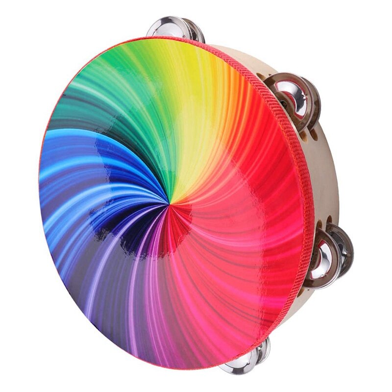 8 Inch Double Row Tambourine Drum Handbell Tambour... – Vicedeal