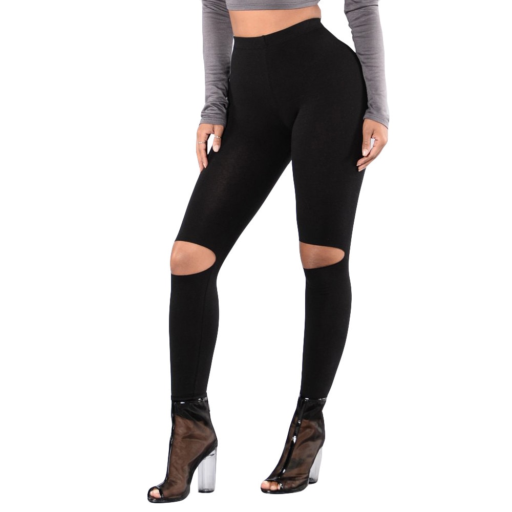 Leggings For Women High Elasticity Zippers Hole Le... – Grandado