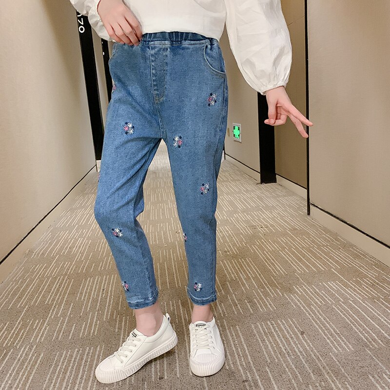 Spring Autumn Kids Pants Girls Jeans Children's El... – Grandado