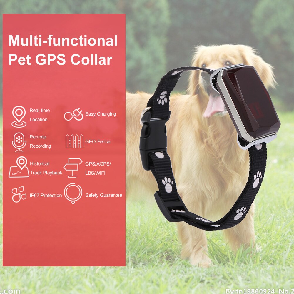 GPS Smart Tracker GSM Pet Position Collar IP67 Pro... – Grandado