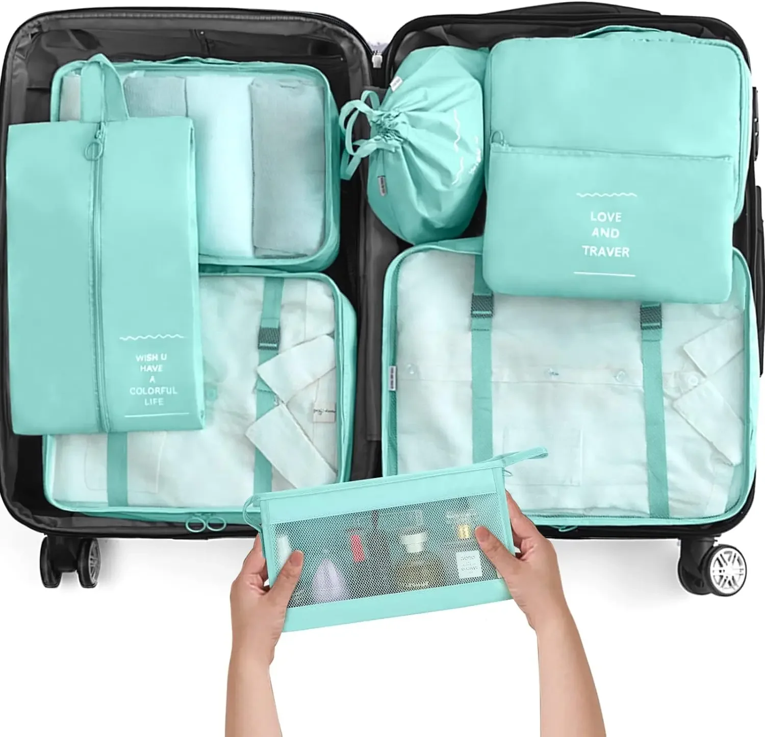 6/7 Pcs Set Travel Organizer Storage Bags Suitcase... – Vicedeal