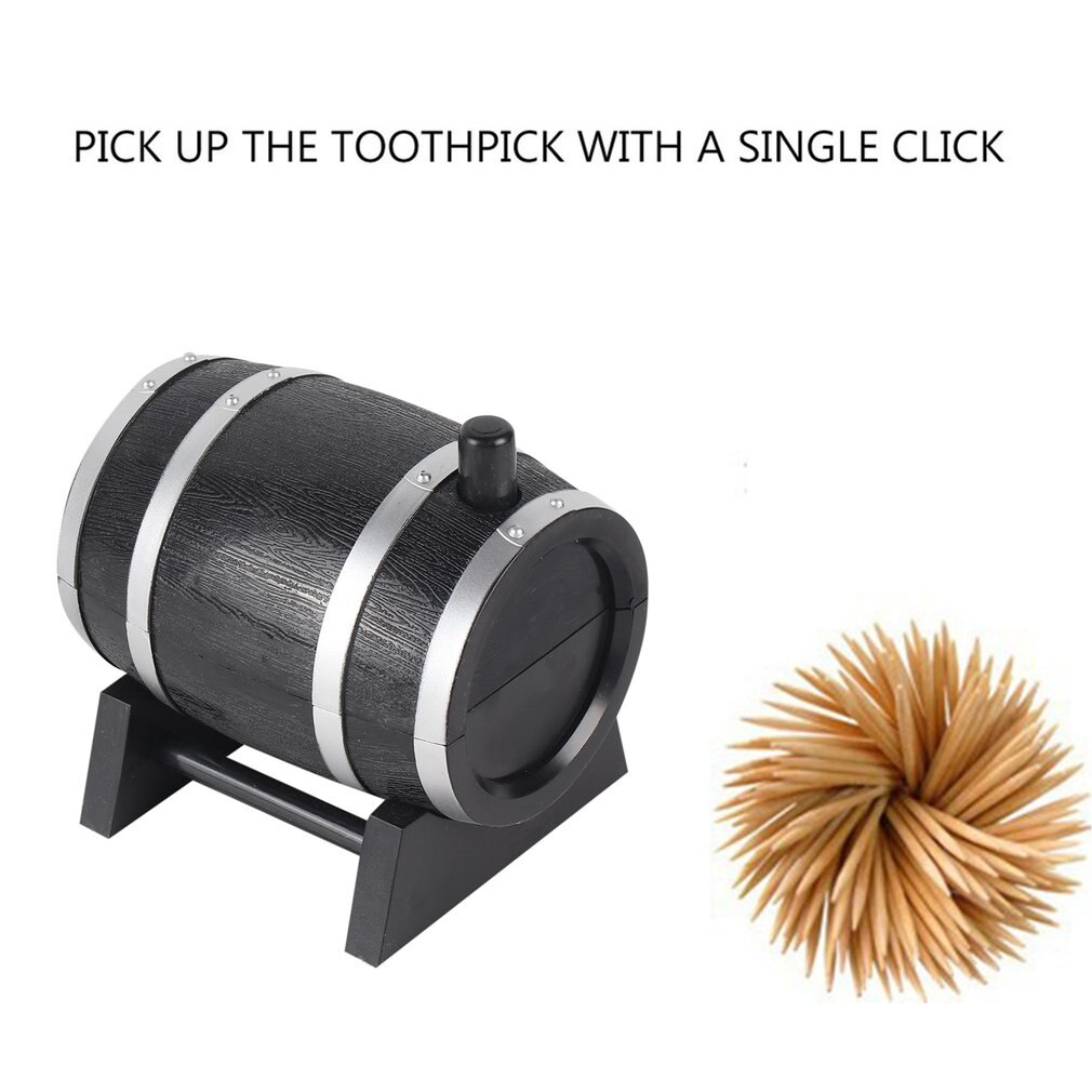 1 Pc Mini Automatic Wine Barrel Shaped Toothpick H... – Vicedeal