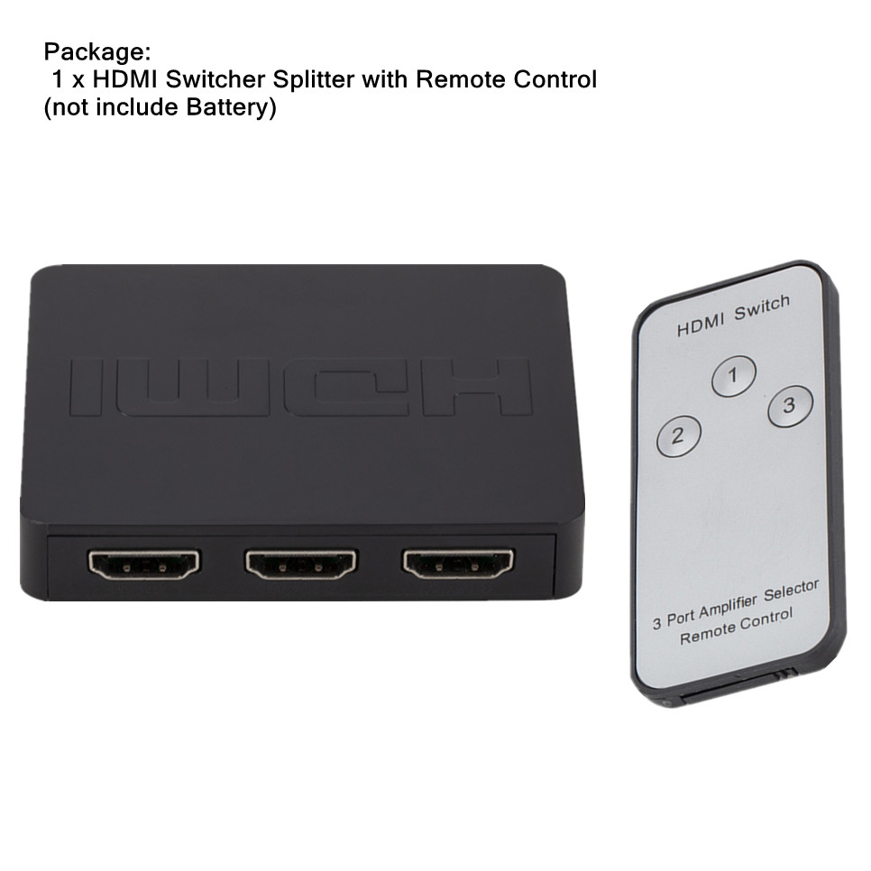 3 Port HDMI-compatible Splitter Hub Box Auto Switc... – Grandado