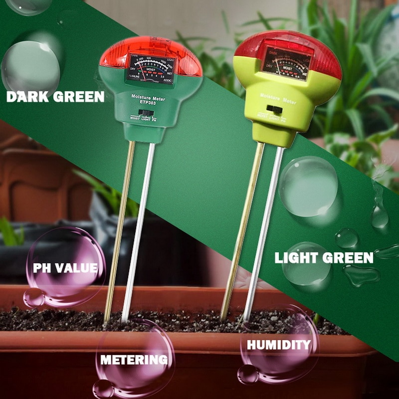 Ph-mittari 3- -in- -1 kosteus-/valo-/ph-testeri pu... – Vicedeal