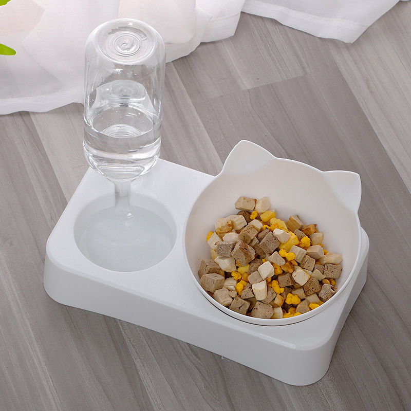 Pet Cat Bowl Automatic Feeder Dog Cats Food Bowl W... – Vicedeal