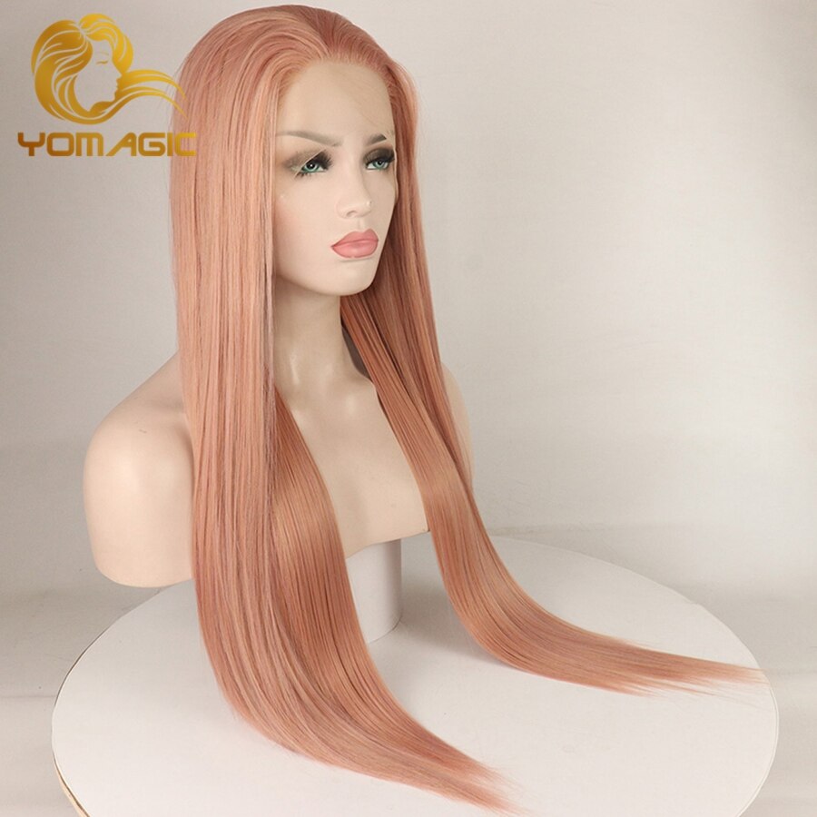 Yomagic Rose Pink Synthetic Hair Wigs with Natural... – Vicedeal