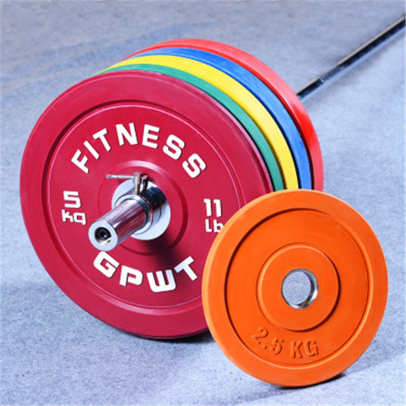5cm diameter Rubber coating color barbell film equ... – Grandado