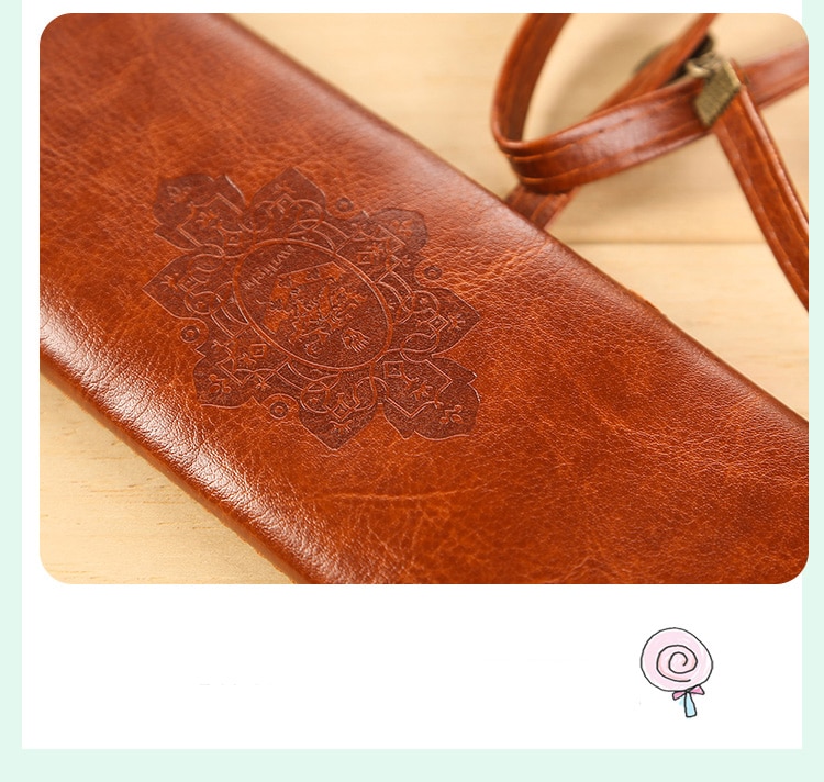 Vintage Leather Twilight Saga Pencil Pouch Vampire... – Grandado