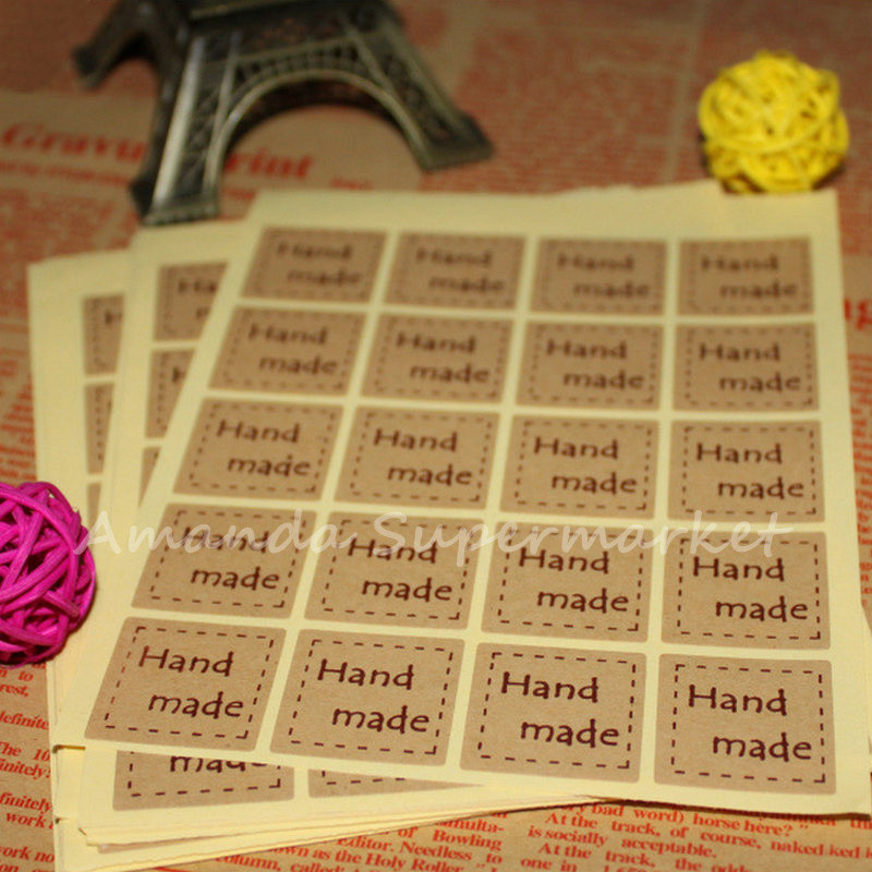 Handmade Sticker 100pcs/lot 25*25mm Vintage Sticke... – Grandado