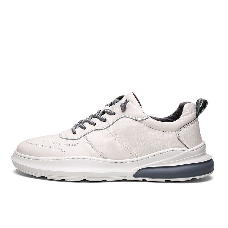 Yhebke Brand Spring White Leather Men Shoes Casual... – Grandado