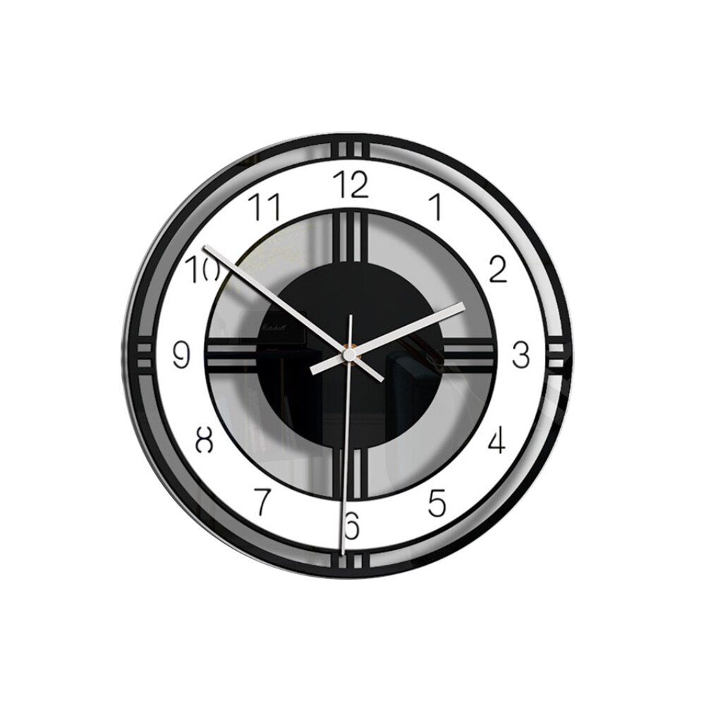 Simple Acrylic Round Dial Digital Mute Wall Clock ... – Grandado
