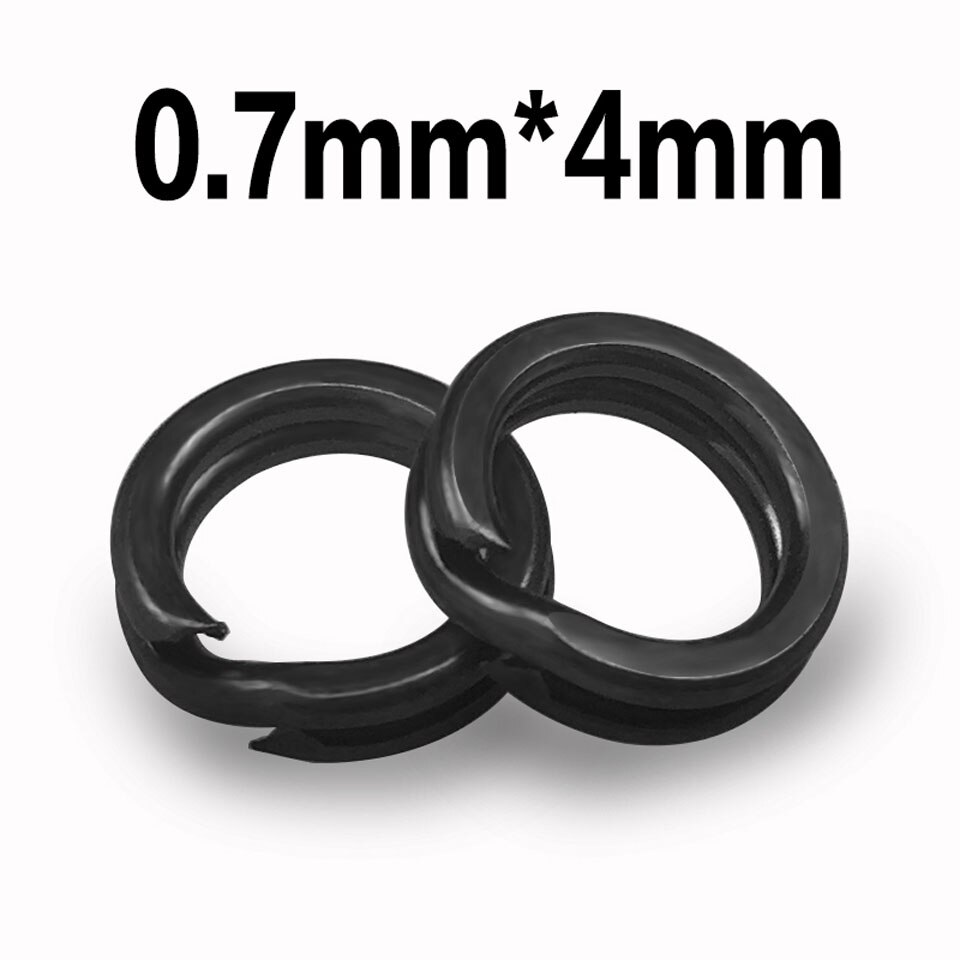 50 stk sort nikkel rustfrit stål splitringe lokker... – Grandado