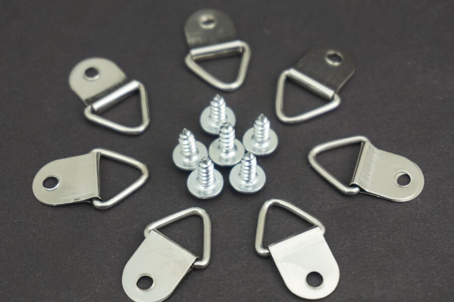 100 PCS/Lot HEAVY DUTY PICTURE FRAME WALL D RING H... – Grandado