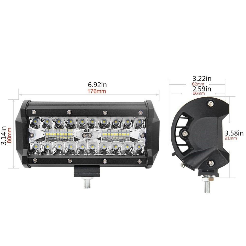 7 Inch 120W Combo Led Light Bars Spot Flood Beam 4... – Vicedeal