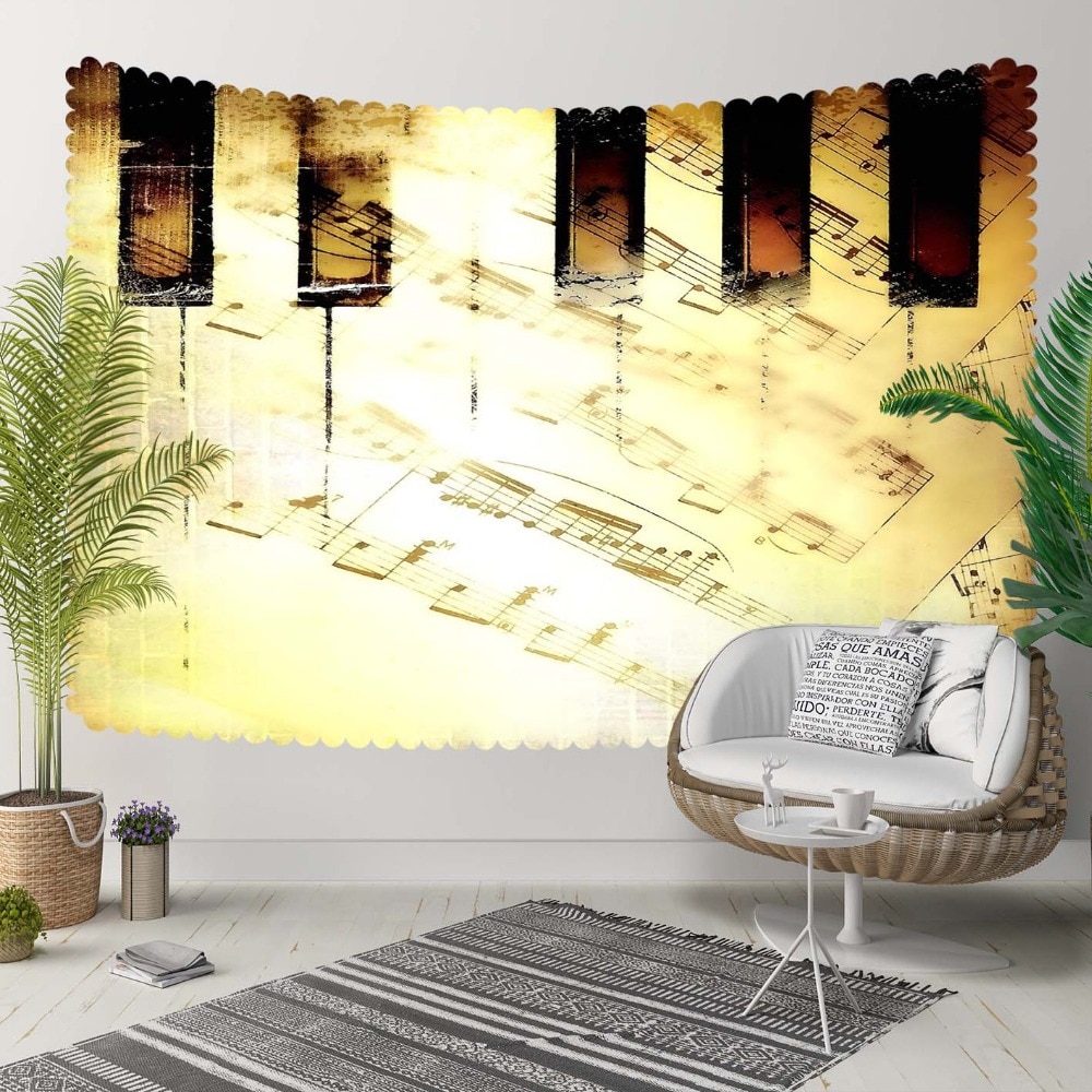Else Yellow Floor Black Piano Vintage Music Notes ... – Grandado