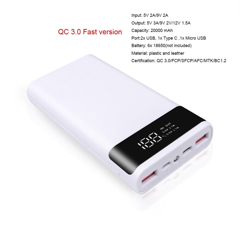Battery Storage Box Power Bank 6x18650 Battery Box... – Grandado