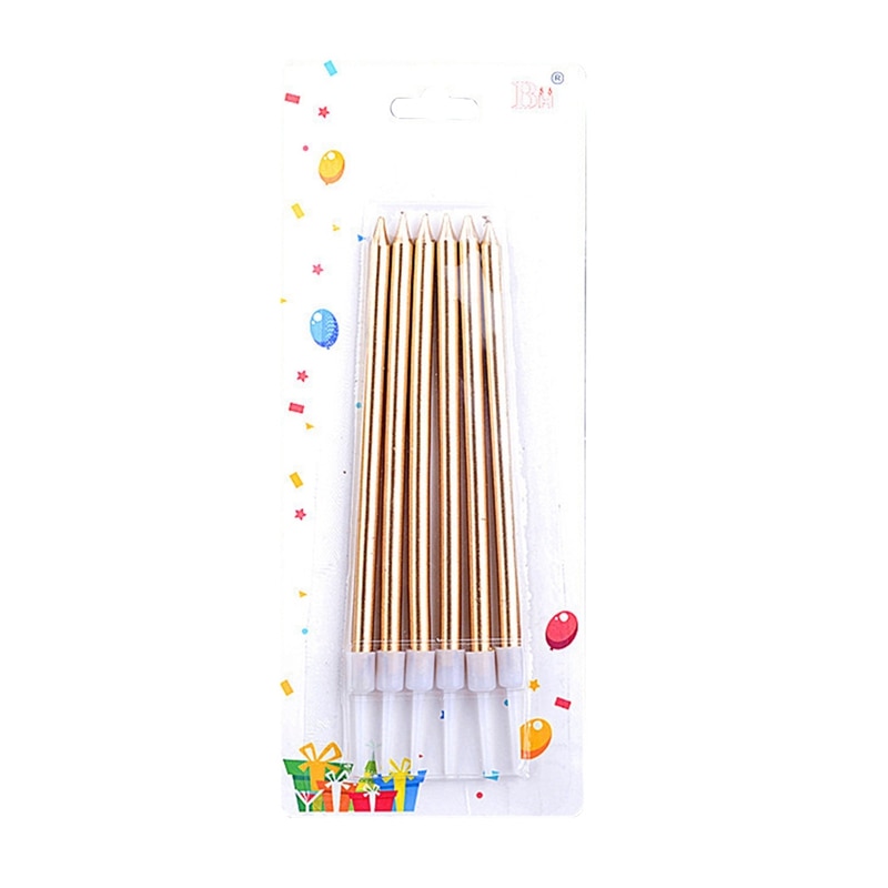 6Pcs Multi Color Long Pencil Candles Birthday Cake... – Grandado