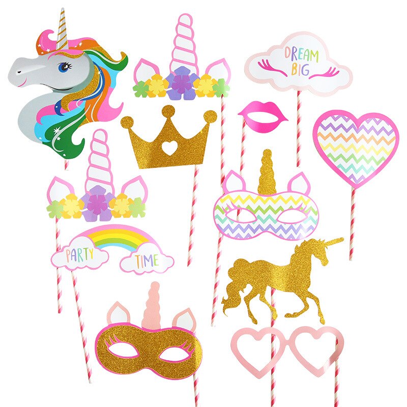 Photo Booth Props Party Masks Hat Mustache Lip pho... – Grandado