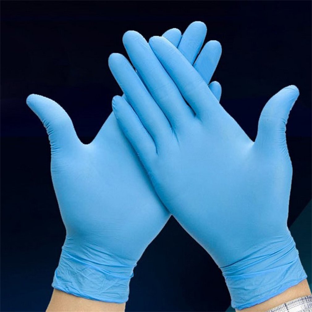 100pcs/box Blue Nitrile Disposable Gloves Wear Res... – Grandado