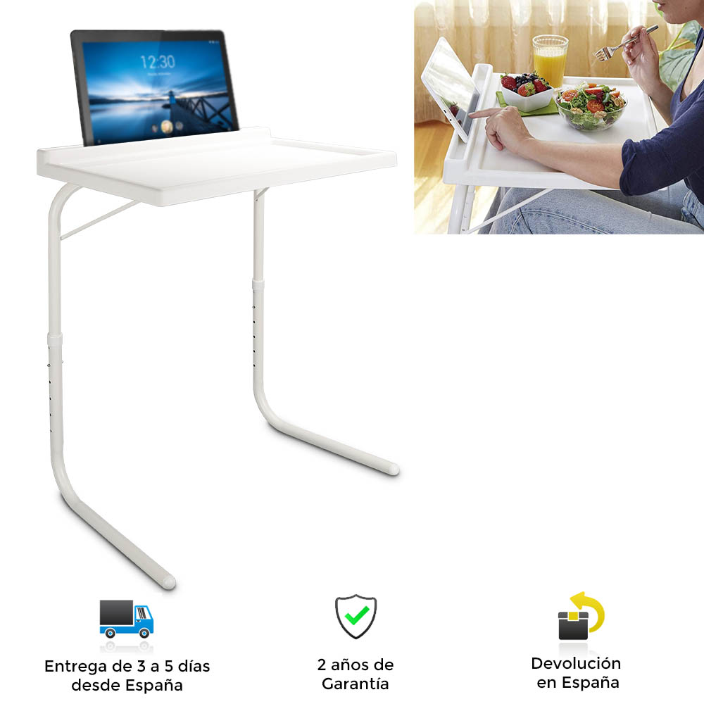 Mesa plegable con soporte para tablet, regulable, ... – Grandado