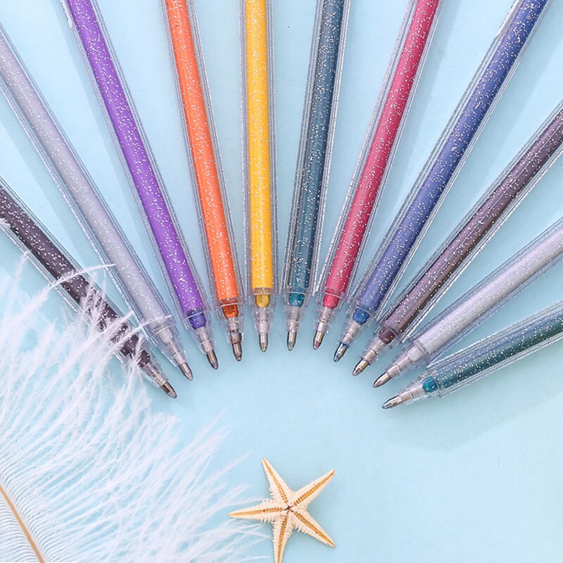 8 stk/sæt enkelhed flash gel penne pap papir pen k... – Vicedeal