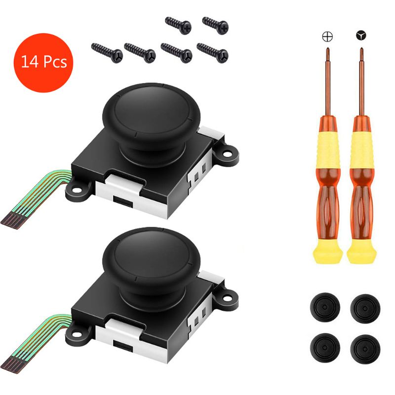 Two Pack Analog 3D Joy con Joystick Replacement for nintendo switch ...