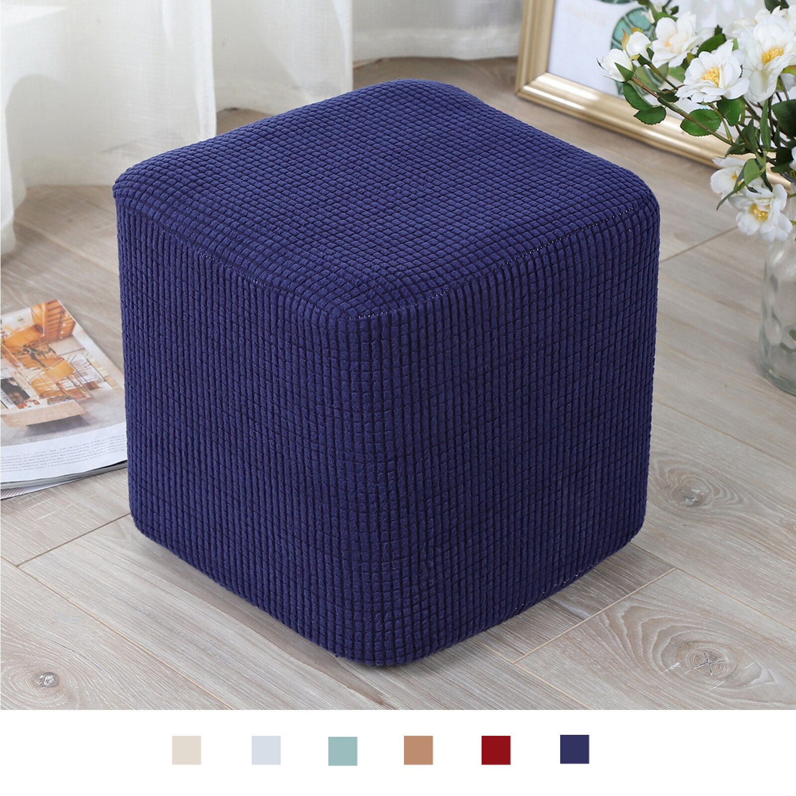 Square Shape Footstool Cover Mini Chair Sofa Slipc... – Grandado