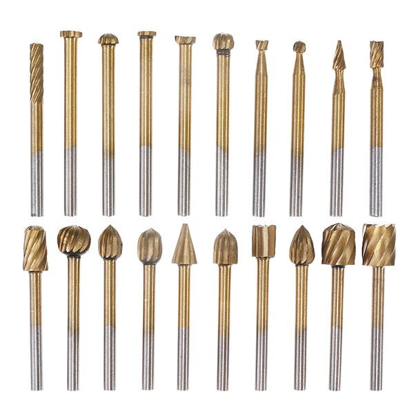 Drillpro 20Pcs Titanium Coated Rotary File Cutters... – Grandado