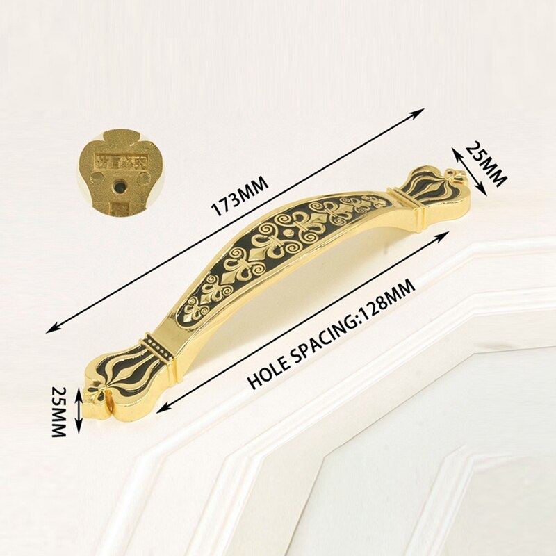 2 PCS Kitchen Cabinet Handles Vintage Golden Drawe... – Vicedeal