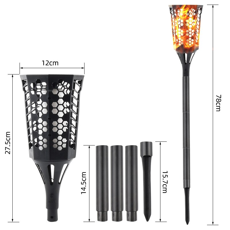 96 LED Solar- Flamme Licht Ich bin Freien Wasserdi... – Grandado