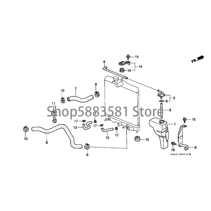 Auto Radiator Outlet Pijp Montage Hon Dac Ivi C Wa... – Grandado