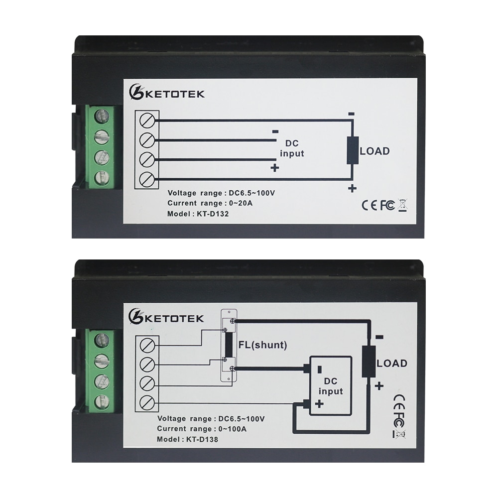 20A/50A/100A Digital Meter DC 6.5-100V Voltmeter A... – Grandado