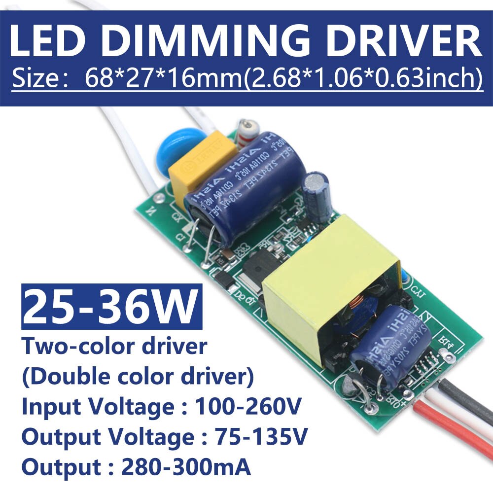 LED Dimmable Driver 300mA 3w 4-7W 8W 12w 18W 25W D... – Grandado