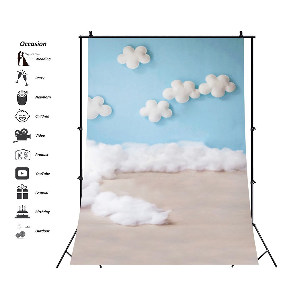 Clouds and Wooden Floor Backdrop Photography Backg... – Vicedeal