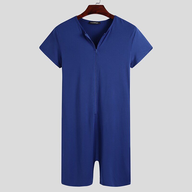 INCERUN Man Zipper body pagliaccetto Sleepwear uom... – Vicedeal