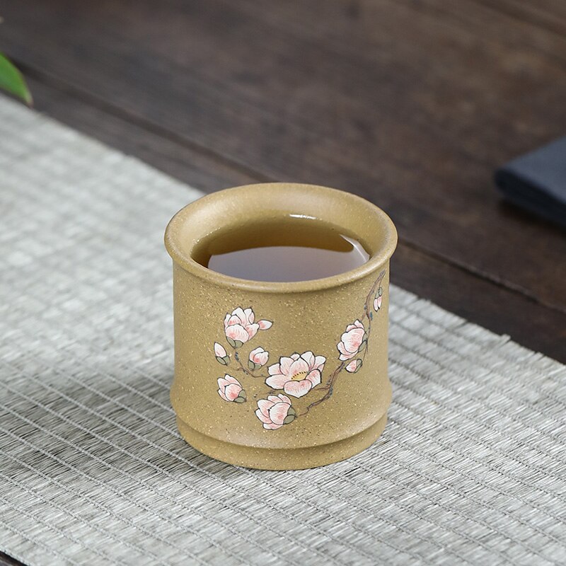 180ml Tea Cup Purple Clay Magnolia Flower Cups Yix... – Grandado