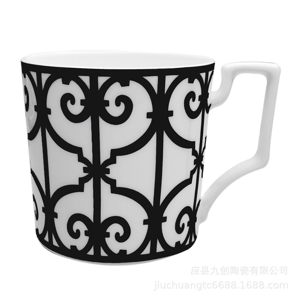 Bone china plate Nordic black iron ceramic plate s... – Grandado