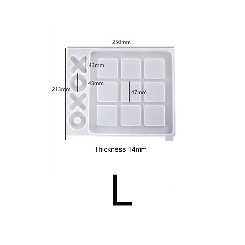 Tic-Tac-Toe OX Chess Game Silicone Mold Resin Mold... – Grandado