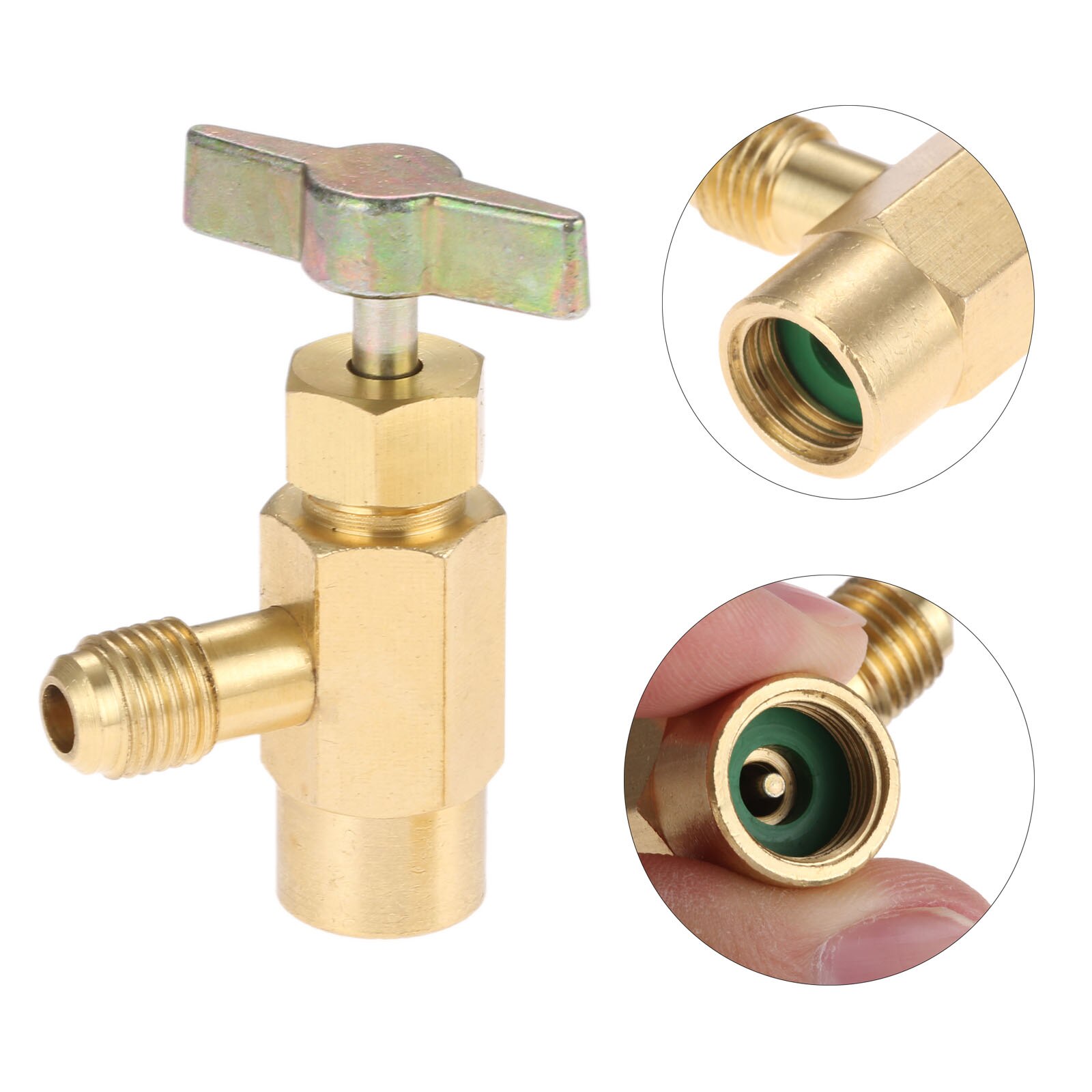 Brass R-1234YF AC Refrigerant Self-Sealing Can Bot... – Vicedeal