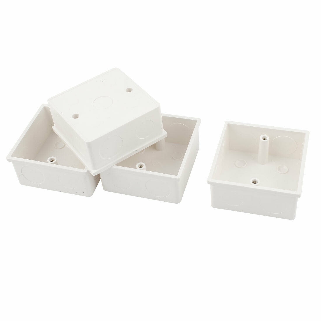 4 Stuks 86Mm X 86Mm X 40Mm Wit Pvc Mount Back Box ... – Grandado