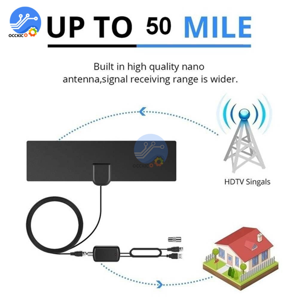 150 Miles 4K TV Antenna 25DB High Gain HD TV Indoo... – Grandado