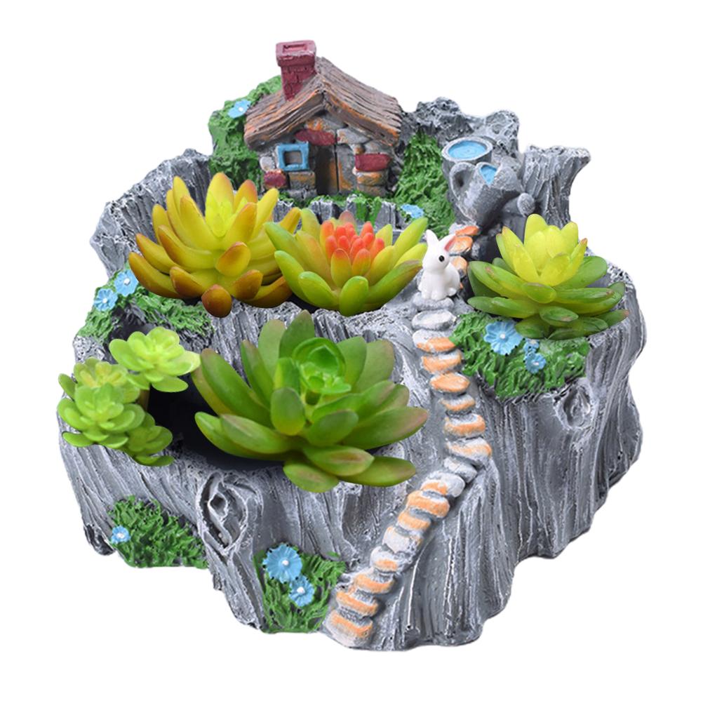 Plants Pot Tiny Resin Flowers Succulent Plants Pot... – Vicedeal