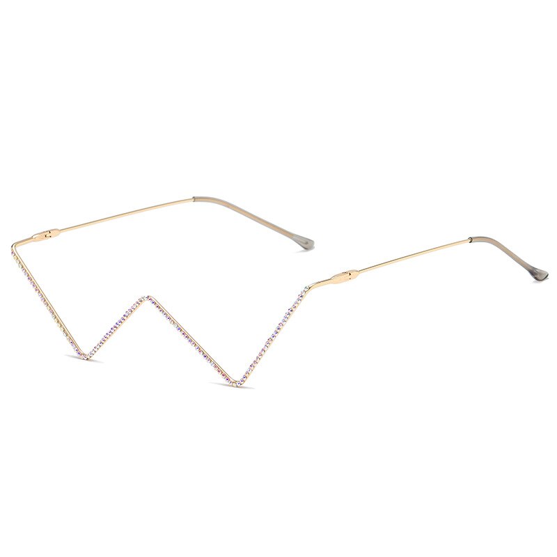 Stylish Simple letter V Half Frame Water Glasses F... – Grandado