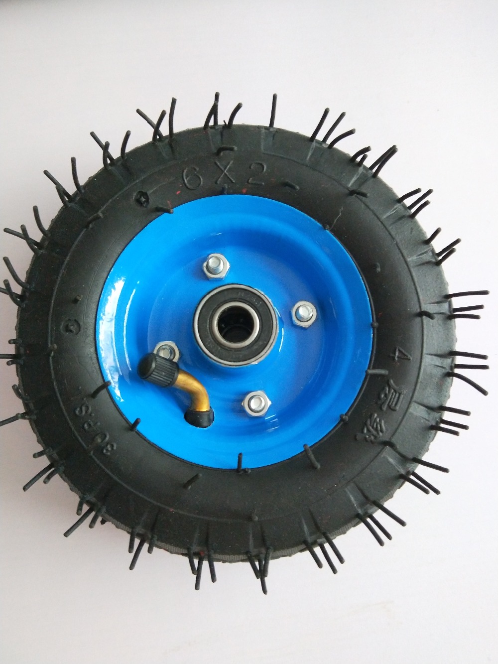 6x2 tire tyre rim 6 inch 15cm pneumatic wheel pump... – Grandado