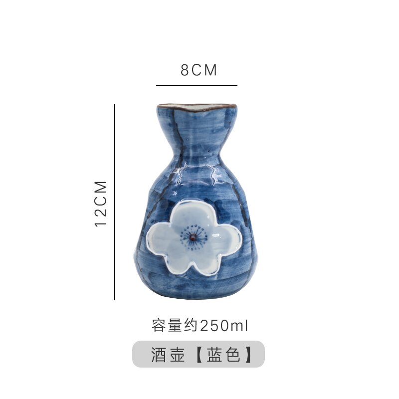 Japanese sake set ceramic white wine pot cup distr... – Grandado