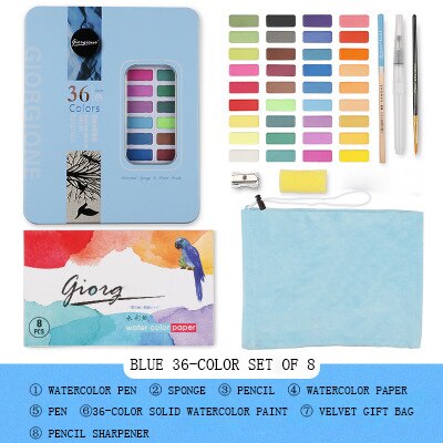 Dip Pen Solid Watercolor Paint 36-Color /48-Color ... – Vicedeal
