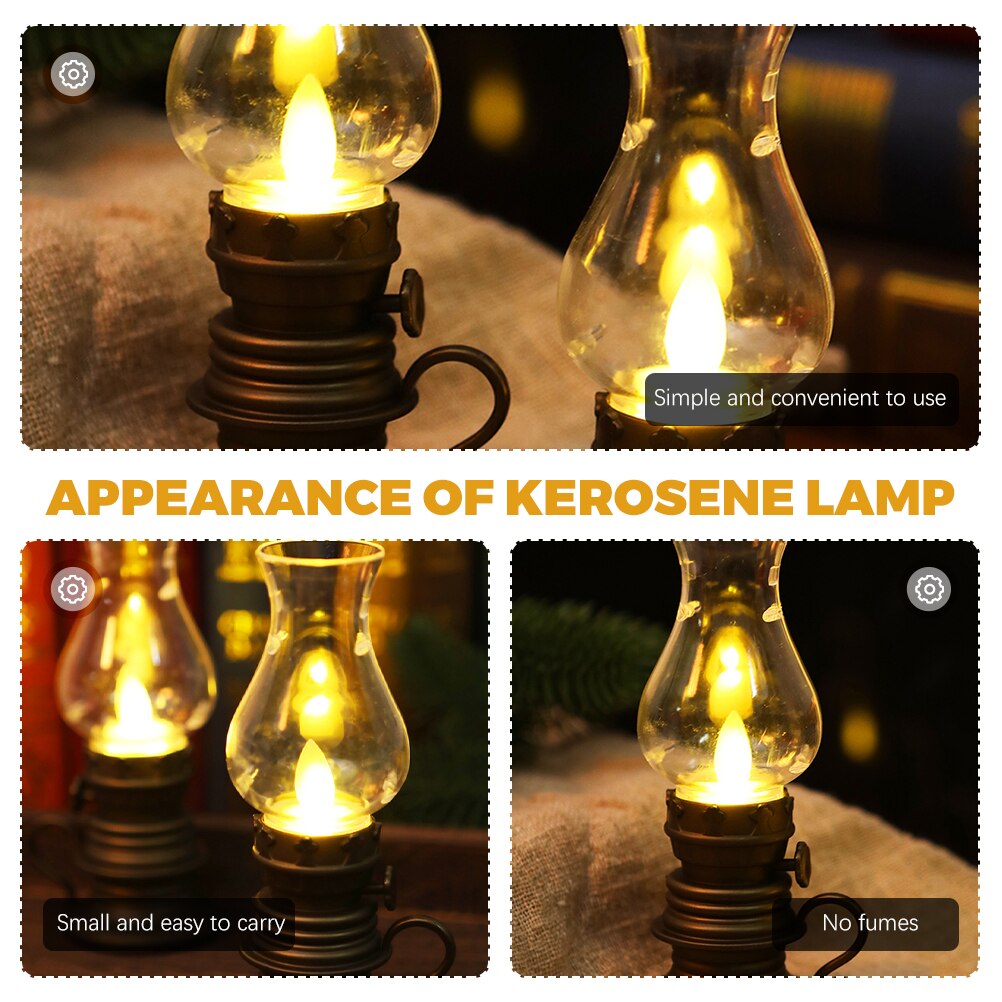 LED Kerosene Lamp Decorative Light Vintage Style D... – Grandado