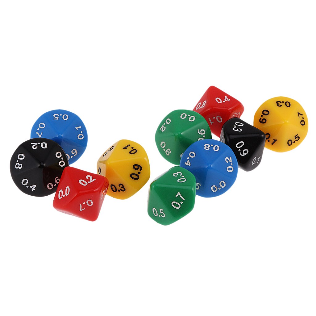 Stylish Acrylic 10 Sided Dices D10 Dice for TRPG R... – Vicedeal