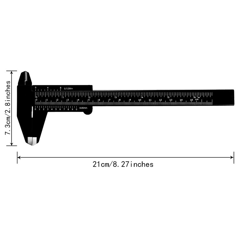 10 Pieces 150 mm Mini Plastic Caliper Vernier Cali... – Grandado