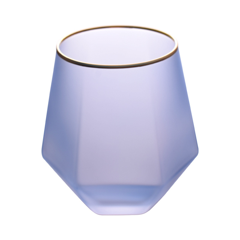 Color Frosted Six Sided Whiskey Glass Spirits Glas... – Grandado